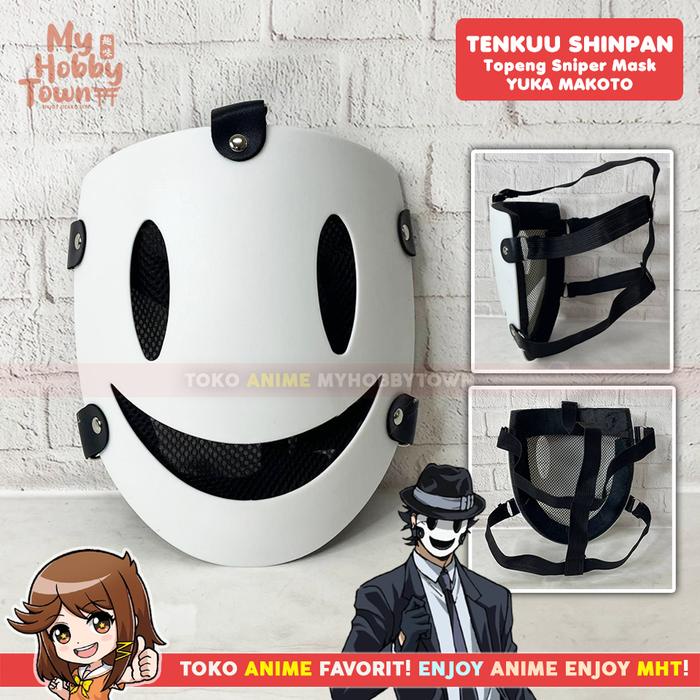 Jual Topeng Anime Cosplay Tenkuu Shinpan Sniper Mask Yuka Makoto Smile ...