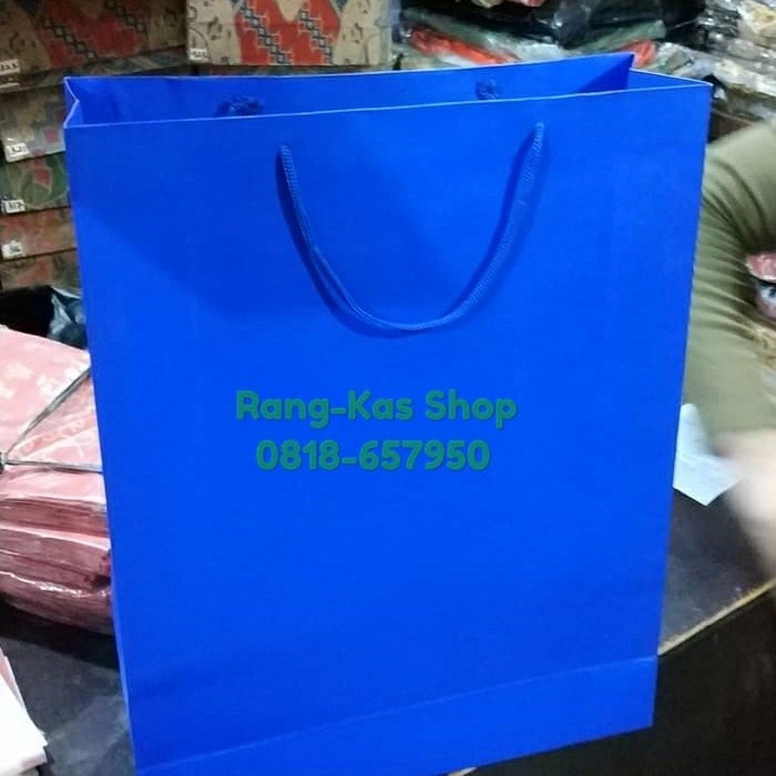 Jual Paperbag BIRU Bca XL karton Duplex Tebal | Shopee Indonesia
