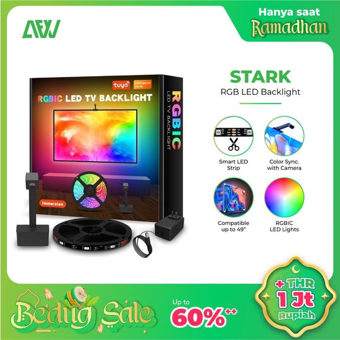 Jual HARGA DISC - STARK LED Strip TV Backlight Smart RGBIC Ambient ...