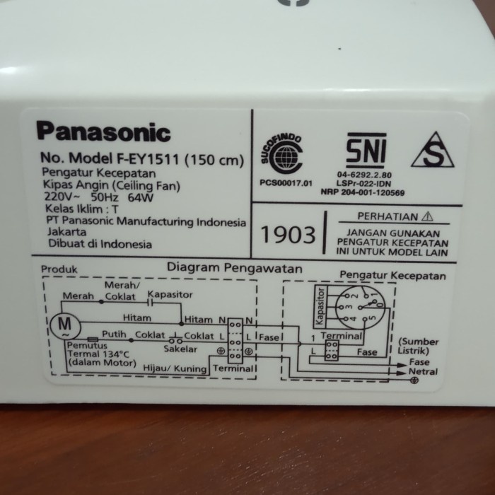 Jual Regulator Speed Switch Ceiling Fan Panasonic KDK | Shopee Indonesia