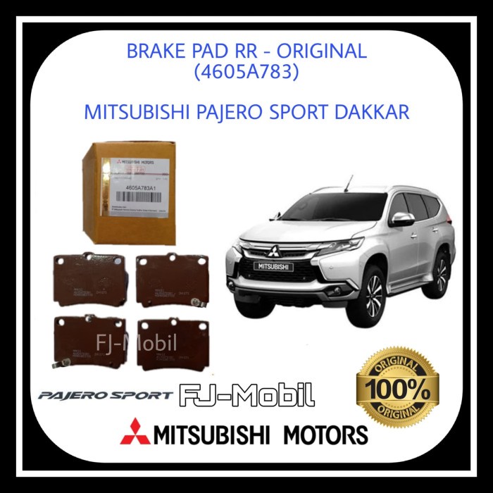 Jual Brake Pad Rear Sepatu Rem Cakram Belakang Pajero Sport Dakkar ...