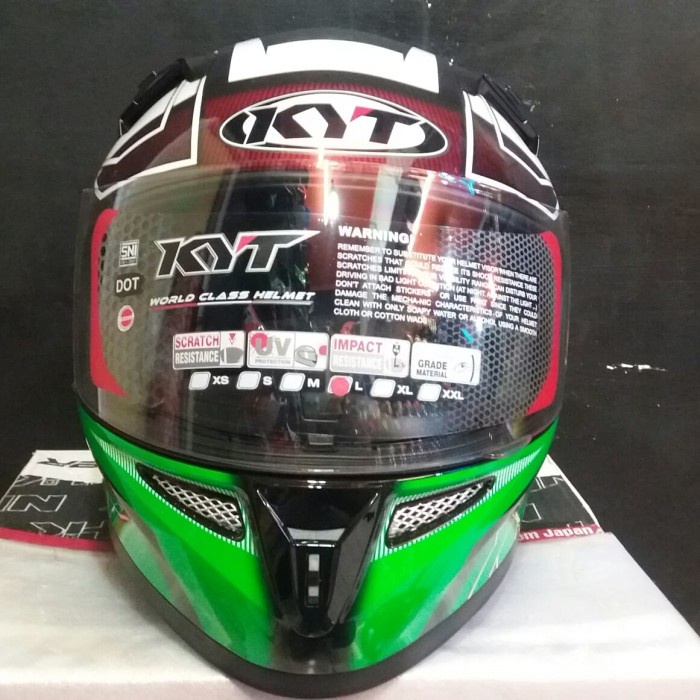 Jual Helm Full Face Kyt K2Rider Spotlight Black/Green | Shopee Indonesia
