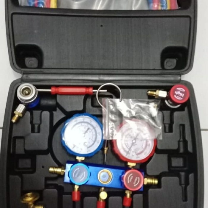 Jual Meteran Manifold Ac Mobil Rumah Merk Lax Full Set | Shopee Indonesia