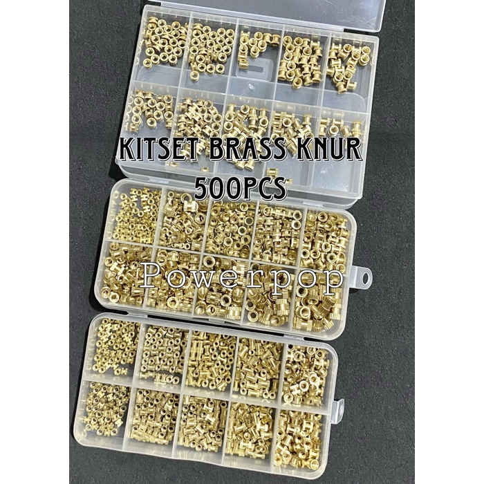 Jual Brass Knur 200-500Pcs M2 M2.5 M3 M4 Mur Tanam Molding 3D Print ...