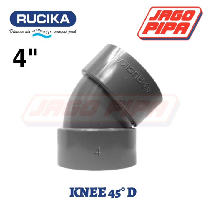 Jual Flashshow Rucika Elbow 45 D 4 Inch Knee Knie Siku L 45 Derajat 4" Fitting PVC | Shopee ...