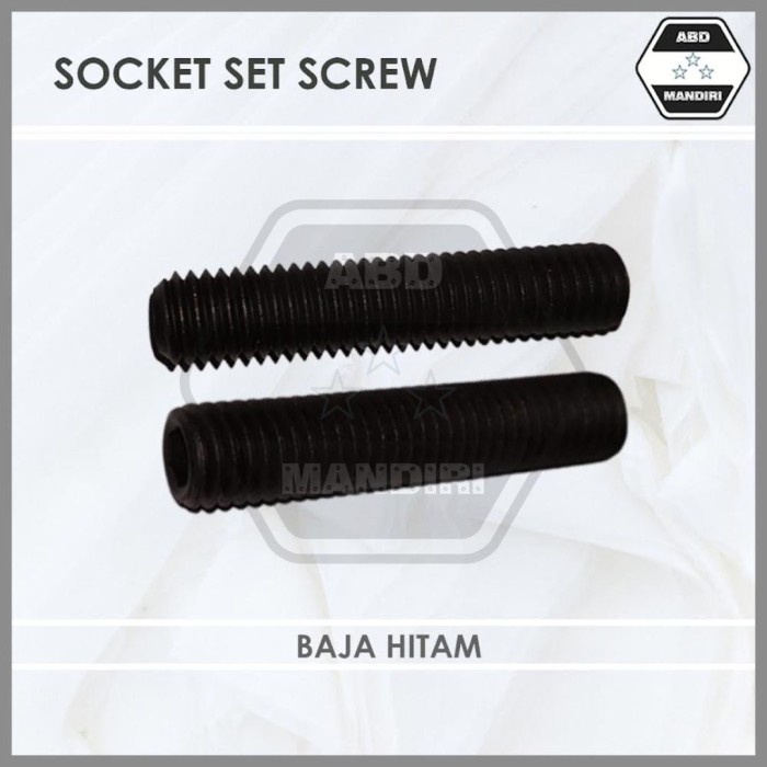 Jual Baja Hitam Baut L Tanam M12 X 30 ( Black Socket Set Screw ) M12x30 / 12x30 / L Tanam Baja ...