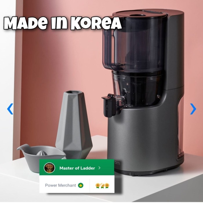 Jual HUROM H200 SLOW JUICER MEGA HOPPER TITANIUM GREY | Shopee Indonesia