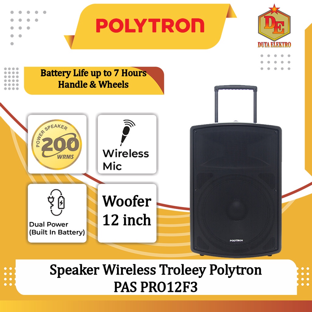 Jual Speaker Wireless Polytron PAS PRO 12F3 Trolley Portable | Shopee ...