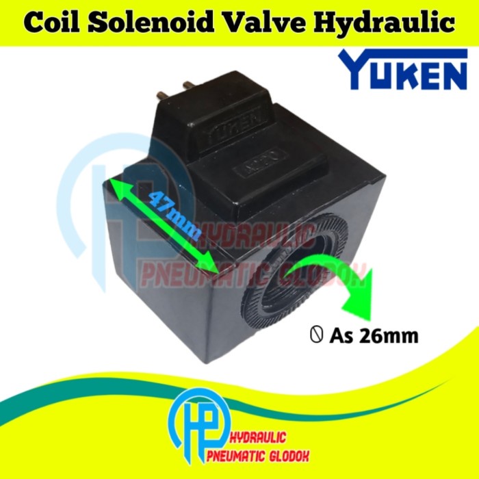 Jual Coil Solenoid Valve Hydraulic YUKEN DSG As 26mm x Panjang 47mm ...