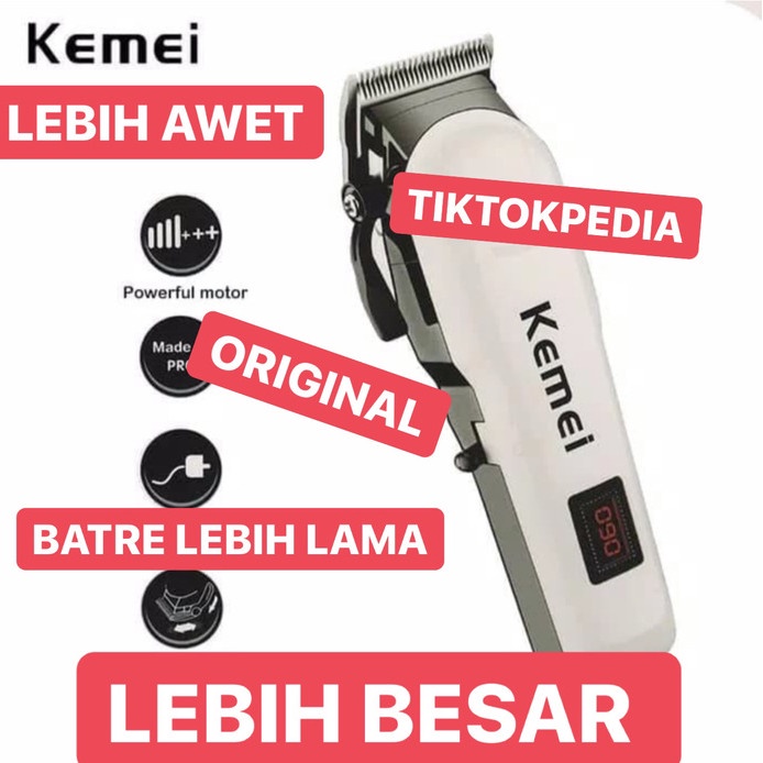 Jual Alat cukur Hair Clipper Kemei KM-809A Alat Mesin Cukur Rambut 809a original otomatis kuat ...