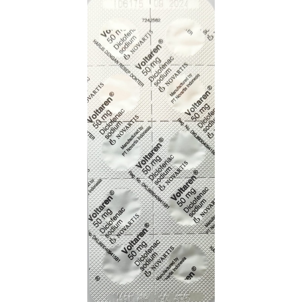 Jual VOLTAREN 50 MG 10 TABLET PER STRIP / Natrium Diklofenak 50 MG / Obat Anti Inflamasi Non ...