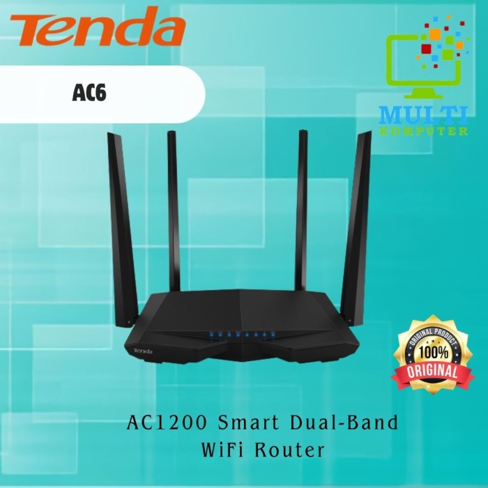 Jual Tenda AC6 Dual Band AC1200 Mbps GIGABIT Wifi ROUTER EXTENDER ...