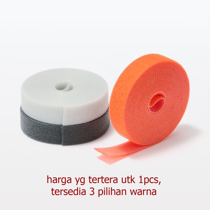 Jual MUJI Perforated Fastening Tape / Cord Cable Velcro Organizer ...