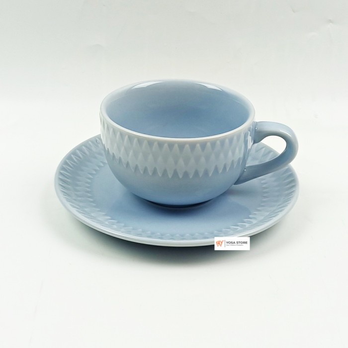 Jual CANGKIR SET KERAMIK COFFEE LATTE KOPI TEH TIPE KPCSEK BIRU MUDA 2 ...
