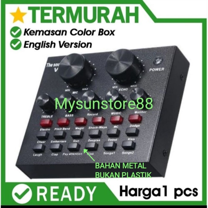 Jual NEW SOUND CARD V8 MIXER BLUETOOTH SOUNDCARD V8 AUDIO USB EXTERNAL ...
