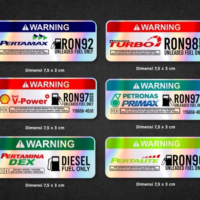 Jual STICKER WARNING PERTAMAX/PERTALIT/PETRONAS/TURBO PRINCUT | Shopee ...