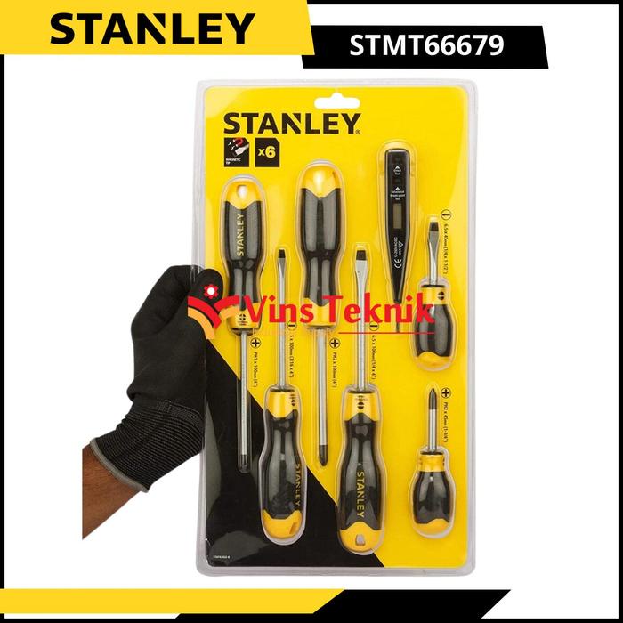 Jual terbaru !!! obeng set 6pcs screwdriver set stanley stmt66679 ready ...