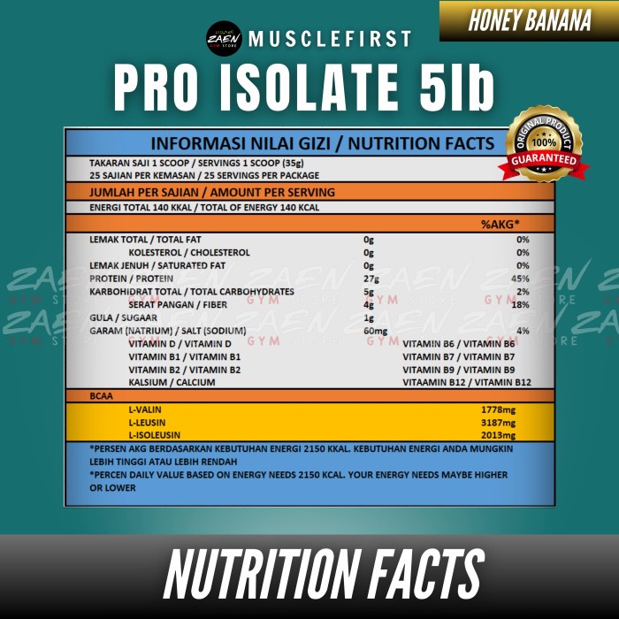 Jual M1 Muscle First Gold Pro Isolate 2 Lbs Bpom Whey Protein Isolate ...