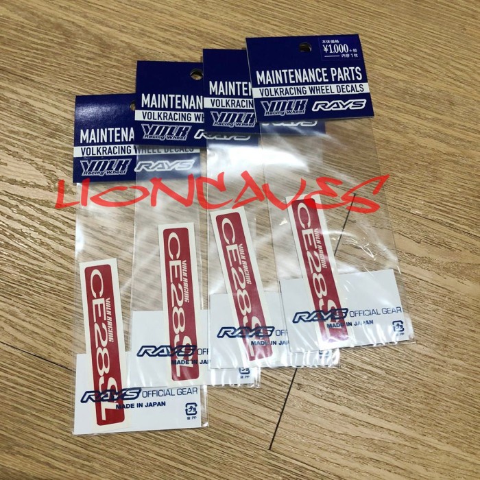 Jual Promo Original Volk Rays Stiker Velg Ce28Sl Red, 1 Set 4 Velg Made ...