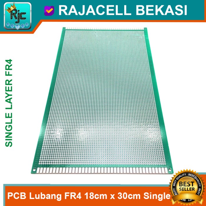 Jual WW- PCB Lubang Prototype PCB bolong 18x30 cm FR4 Fiber Single ...