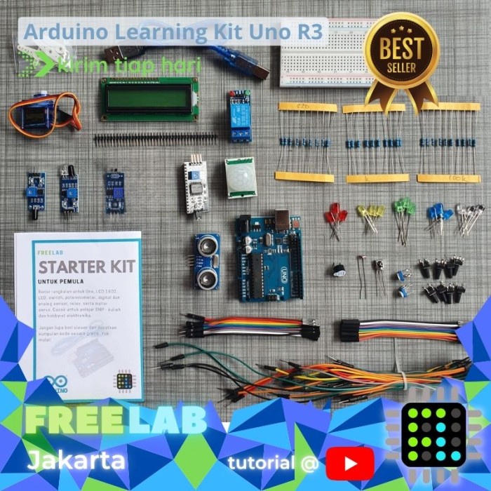 Jual Uno R3 Starter Learning Kit Lengkap utk Pemula dengan Ardu + Tutorial | Shopee Indonesia