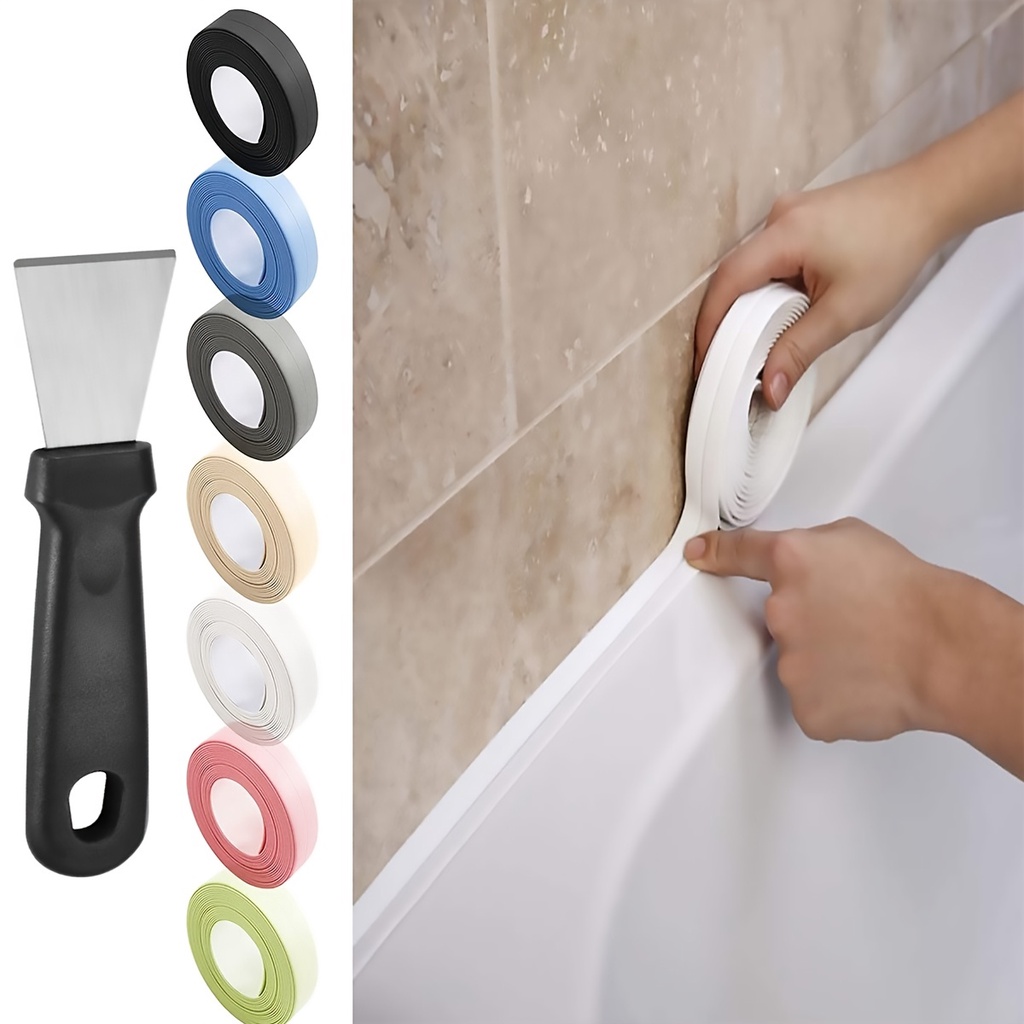 Jual Caulk Tape Waterproof Self Adhesive,Razor Blade Scraper,Bathtub ...