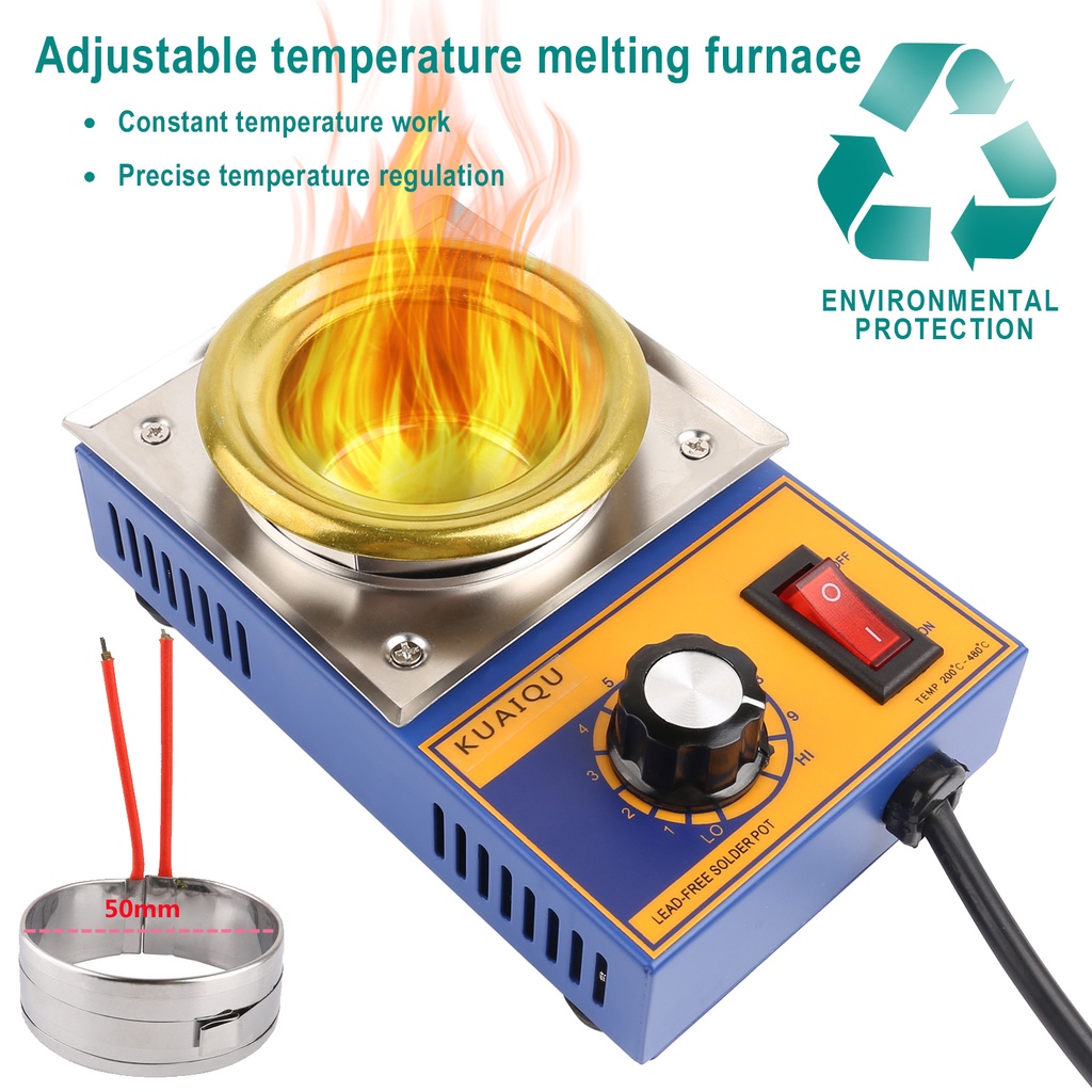 Jual 200/250/300W Solder Pot Equipment Tin Melting Furnace Soldering ...