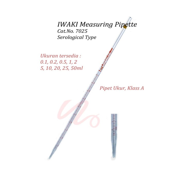 Jual JTTOP" IWAKI.7025-25-C PIPET UKUR 25ML MEASURING PIPETTE CLASS A | Shopee Indonesia
