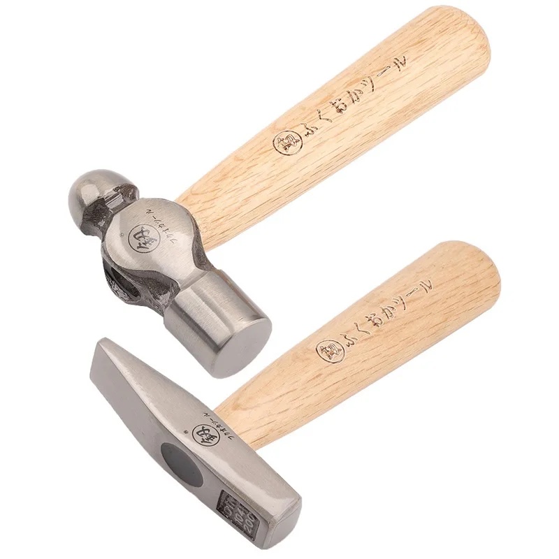 Jual Fitter Hammer Polished Solid Wood Short Handle Iron Hammer Round ...