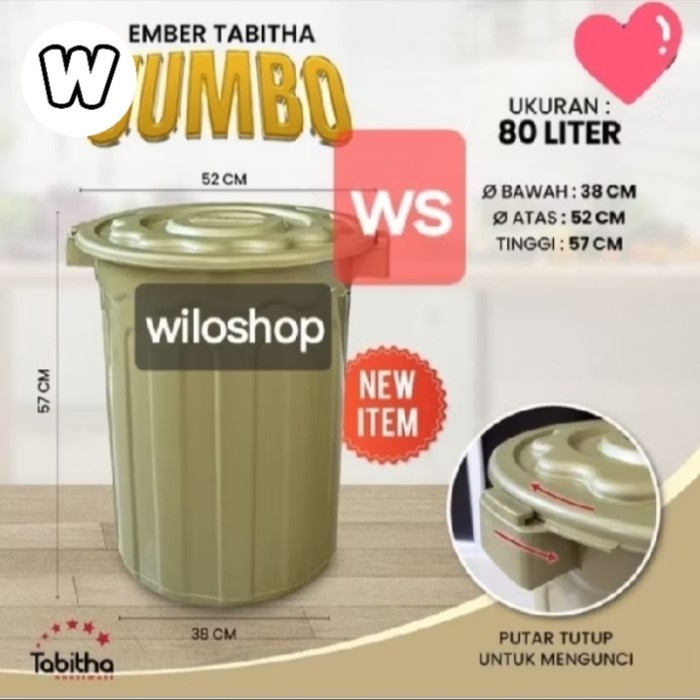 Jual EMBER 80 LITER-EMBER PLASTIK-EMBER JUMBO-EMBER BESAR-EMBER 80LITER ...