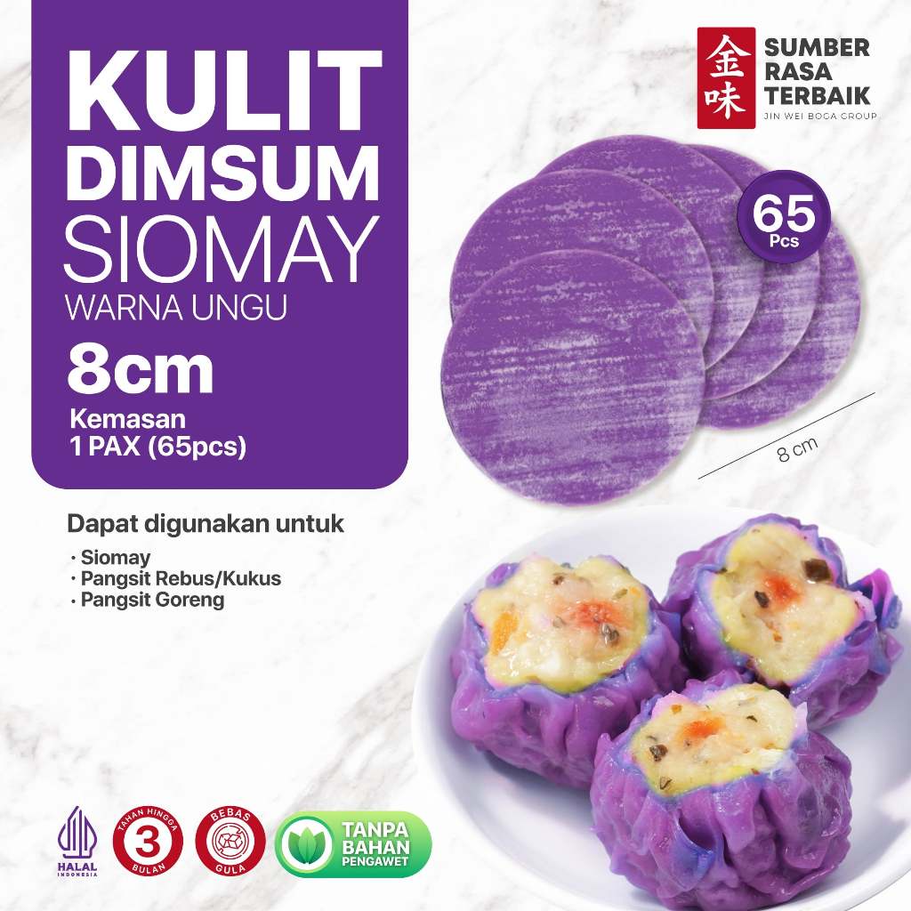 Jual SRT - KULIT DIMSUM SIOMAY 8CM ISI 65PCS HALAL KULIT TIPIS DAN ...