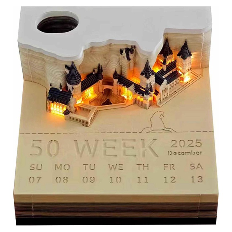 Jual SFC Time Piece Calendar, 2025 Desk Calendar Memo Pad, 3D Magic ...