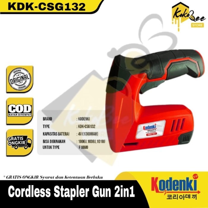 Jual Cordless stapler gun 2in1 kodenki - Kodenki mesin paku staples tembak 2in1 baterai cordless ...