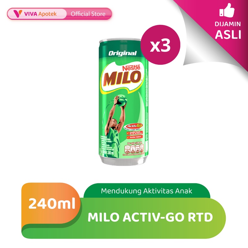 Jual Milo Active-Go RTD Memenuhi Kebutuhan Nutrisi & Gizi Anak 220 ml ...
