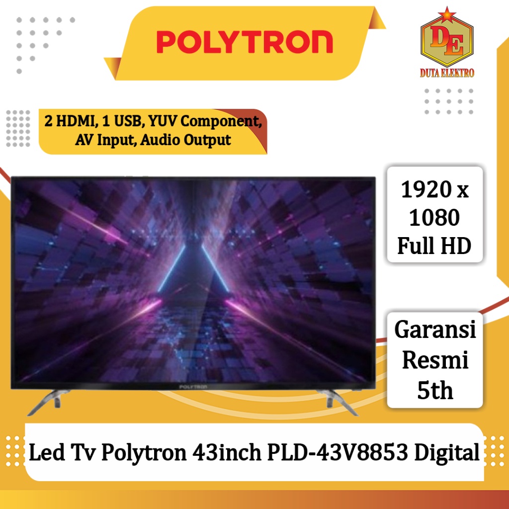 Jual Led 43inch Polytron PLD 43 V 8853 Digital TV | Shopee Indonesia