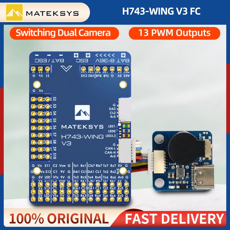 Jual Matek Mateksys H743-Wing V3 Flight Controller Fc Dual Camera Input ...