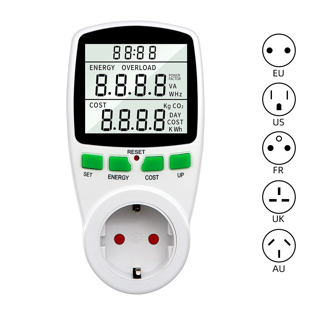 Jual Digital Home Wattmeter LCD Power Meter Energy Tester Analyzer ...