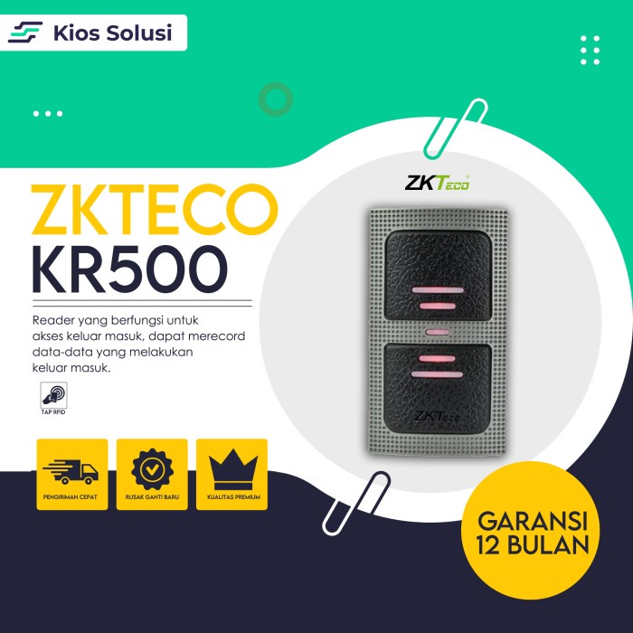 Jual Termurah Card Reader Akses Kontrol Zkteco Kr500 Rfid Card | Shopee ...