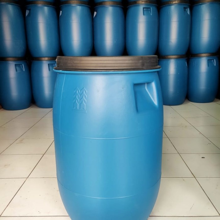 Jual [uds] - drum plastik biru / tong sampah 60 liter / 120 liter (bisa ...