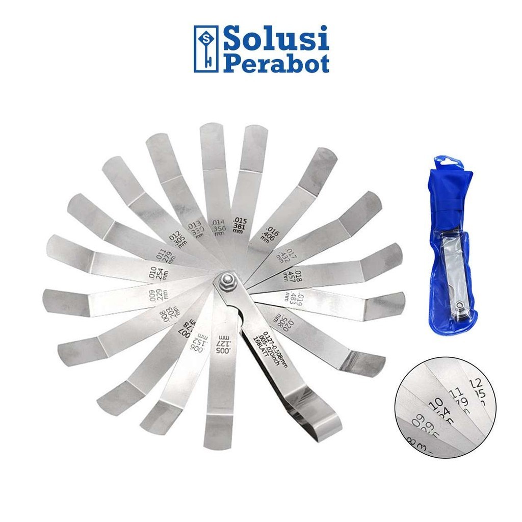 Jual Feeler Gauge AH10 SP / Alat Ukur Celah Puller / Setelan Klep Fuller / Metric Pengukur ...