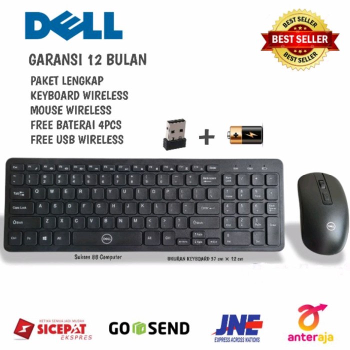 Jual DELL WIRELESS KEYBOARD & MOUSE COMBO SET GKM520 TERMURAH | Shopee ...