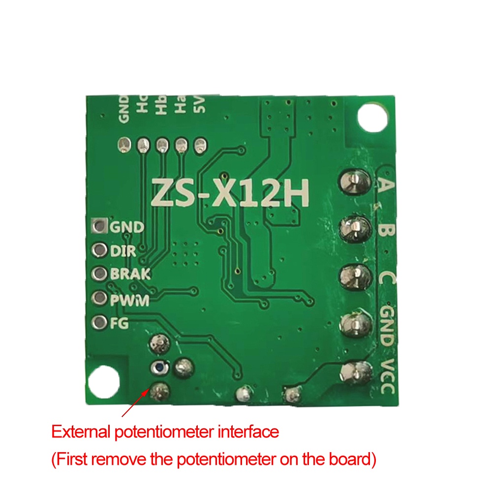 Jual DC6-28V ZS-X12H 0-100W Brushless Motor Speed Controller with Hall BLDC Driver Board Module ...