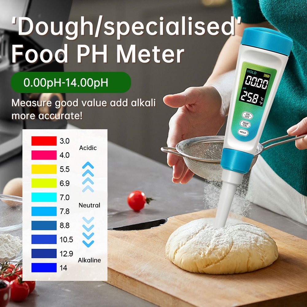 Jual Digital Food PH Meter 0.00PH~14.00PH 0℃~60℃ High Accuracy Sensor ...