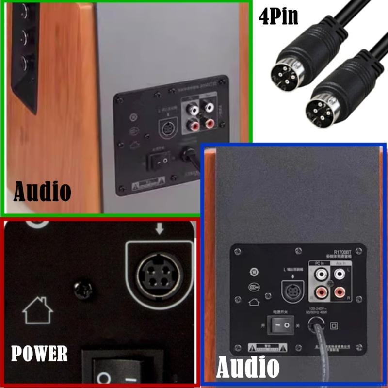 Jual 4 Pin DIN Male Plug Connectors Cable 4 Pin DIN Male to Male ...