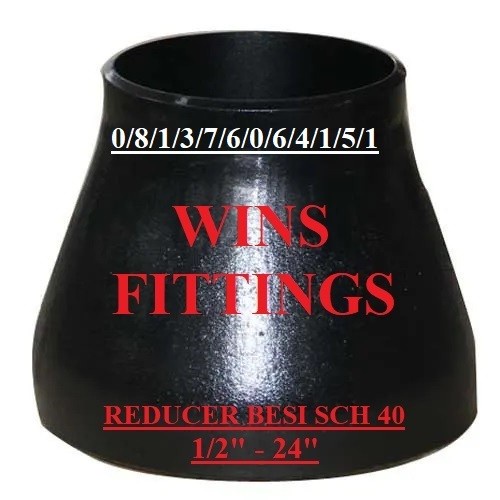 Jual Reducer besi las concentric 4" x 3" 2" 1,5" 1" 3/4" 1/2" sch 40 ...
