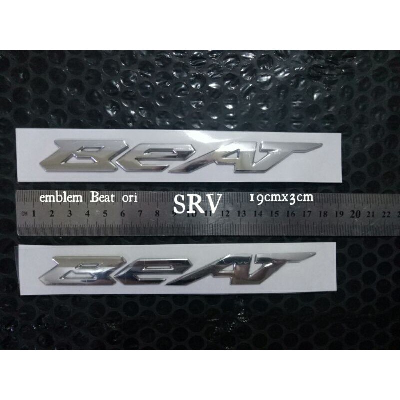 Jual EMBLEM BEAT SEPERTI ORIGINAL NYA (SILVER) | Shopee Indonesia