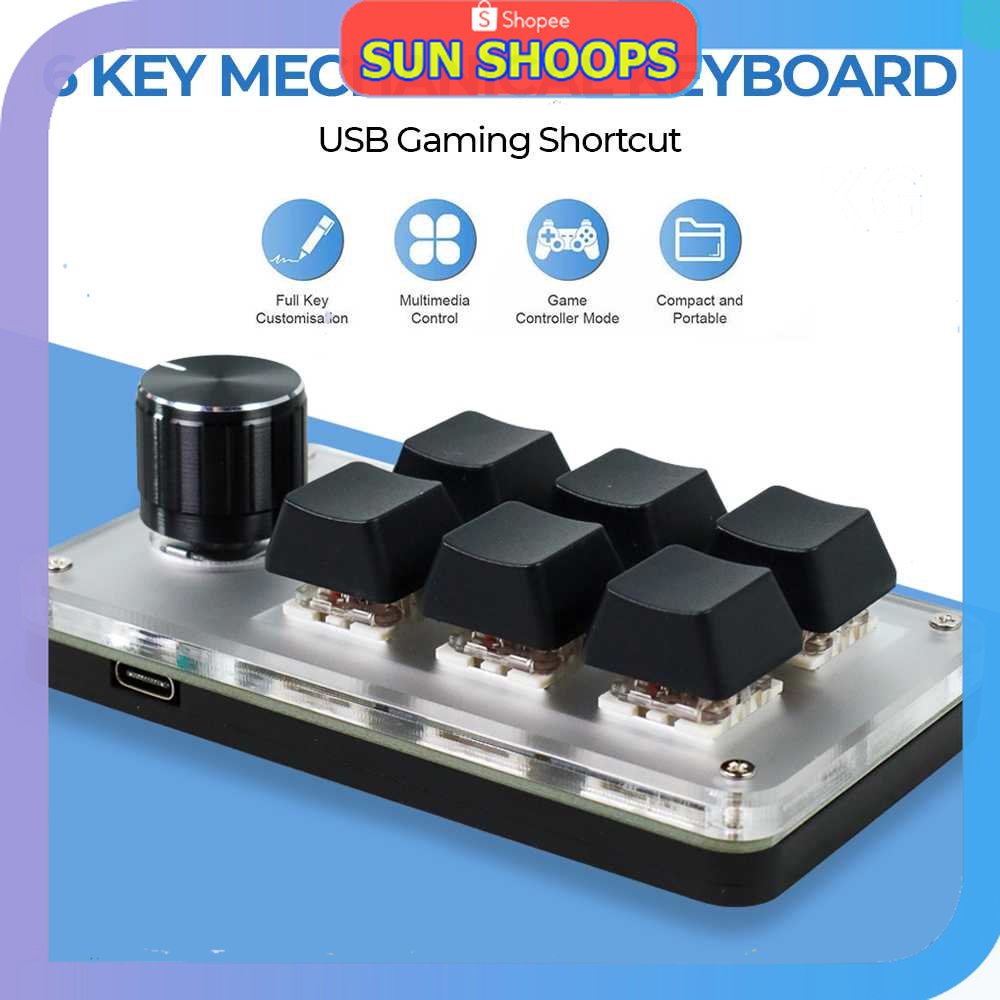 Jual SUN SHOOPS - VODOOL 6 Key Mechanical Keyboard Wired USB Gaming ...