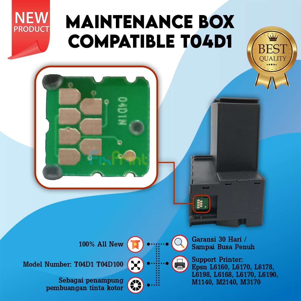Jual Maintenance Box Epson T04D1 T04D100 Chip Reset Waste Printer L4260 ...