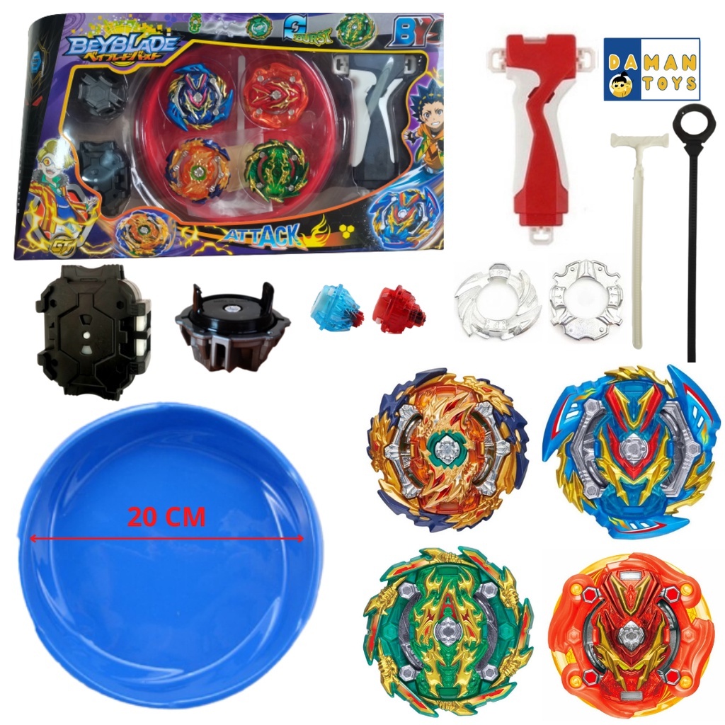 Jual Gasing Beyblade Burst 4 in 1 Set Gasing GRATIS Arena Stadium ...