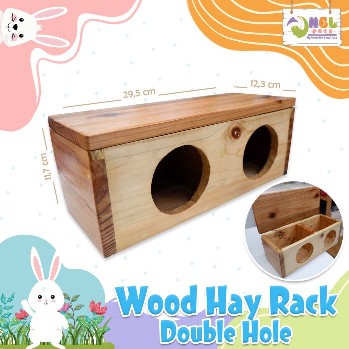 Jual PREMIUM TEMPAT HAY / HAYRACK KAYU / WOOD HAY RACK DOUBLE HOLE ...